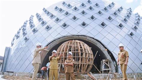 Wali Kota Pangkalpinang Tinjau Pembangunan Masjid Agung Kubah Timah