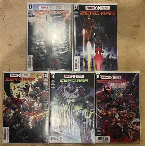 Fortnite X Marvel Zero War 1 2 3 4 5 1st Print Set Nm W Codes 3954