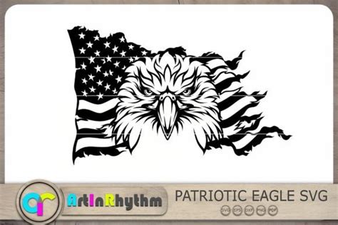 Eagle With Usa Flag Svg Patriotic Svg Graphic By Artinrhythm