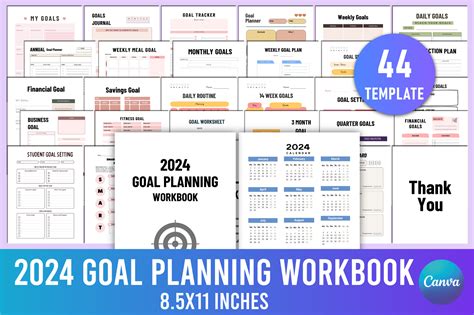 Editable 2024 Goal Planning Workbook Graphic By Shumaya Creative Fabrica
