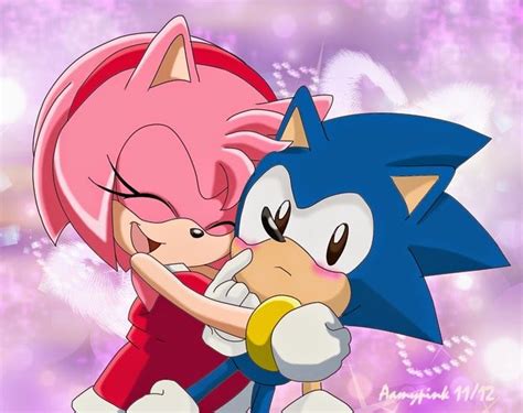 Classic Amy Rose And Classic Sonic Classic Amy Rose And Classic Sonic