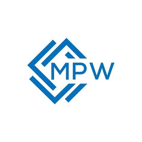 Mpw Letter Logo Design On White Background Mpw Creative Circle Letter