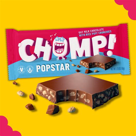 Chomp Chocolate Chomp Popstar Crispy Rice Vegan Milk Chocolate Bar Birch Cafe Cleveland