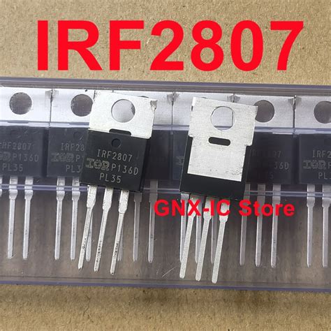10 개 묶음 100 진짜 오리지널 신제품 IRF2807 IRF2807PBF 모스펫 트랜지스터 75V 82A TO 220