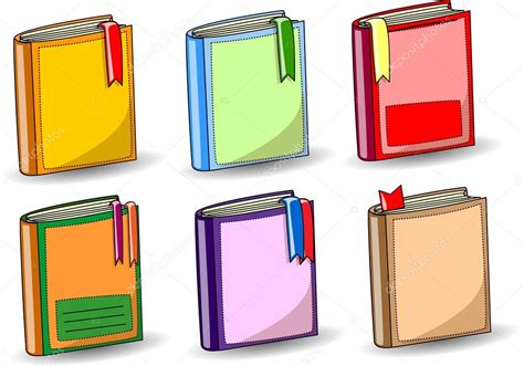 Libros escolares de dibujos animados vector gráfico vectorial