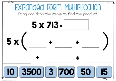 Expanded Form Multiplication Boom Cards 4th Grade Math Digital Activity