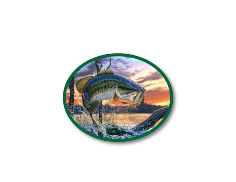 Jumping Bass Sunset Vinyl Stickerdecal Stateline Stickers Llc