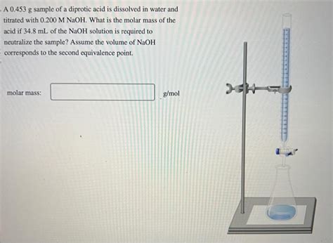 Solved A 0.453 g sample of a diprotic acid is dissolved in | Chegg.com
