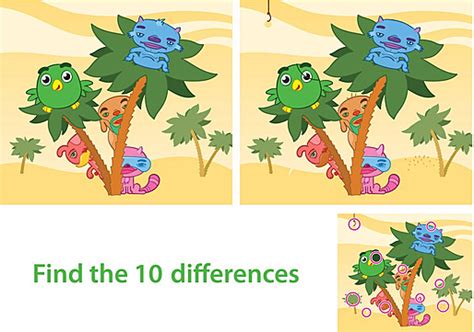 Game Template Of Spot The Difference Art Youth Student Vector Art