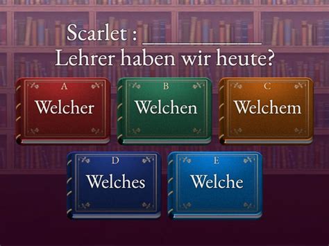 Interrogativ Und Demonstrativartikel Quiz