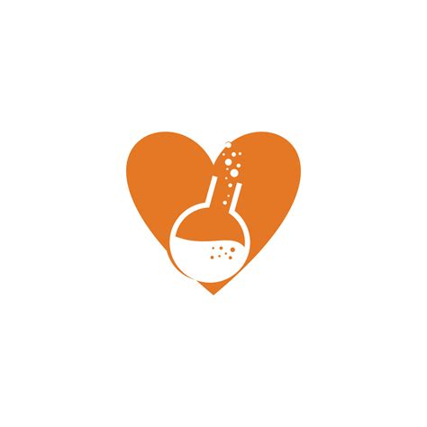 Lab Heart Shape Concept Logo Vector Lab Template Science Lab Logo
