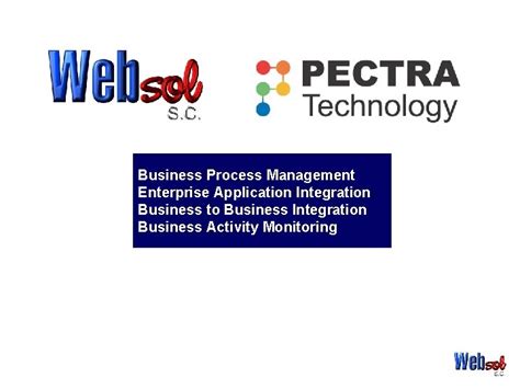 Business Process Management Enterprise Application Integration Business To