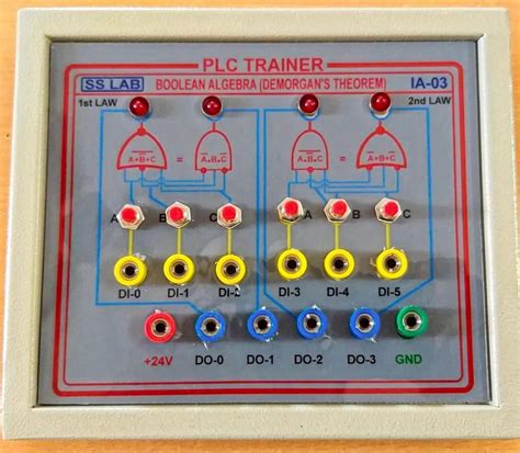 Plc Trainer Boolean Algebra Demorgans Theorem Model Namenumber Ia