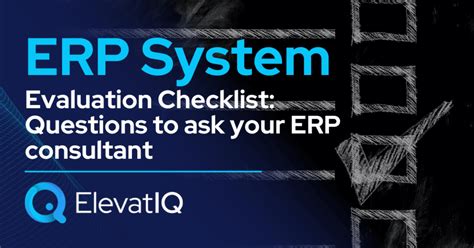 Erp System Evaluation Checklist