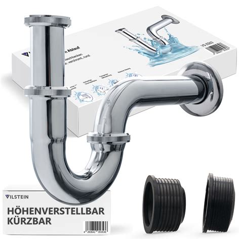 Siphon Sifon Für Waschbecken Abfluss Ablaufgarnitur Syphon Mit