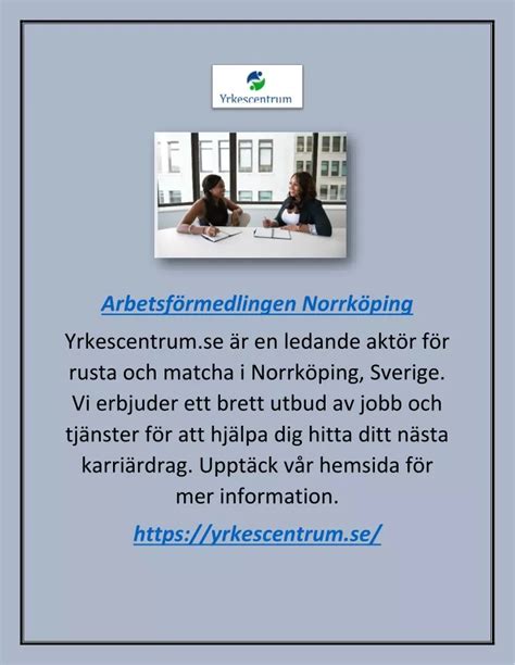 PPT Arbetsförmedlingen Norrköping PowerPoint Presentation free