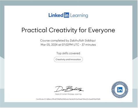 Zabi Siddiqui On Linkedin I Am Happy To Share That I Have Obtained A