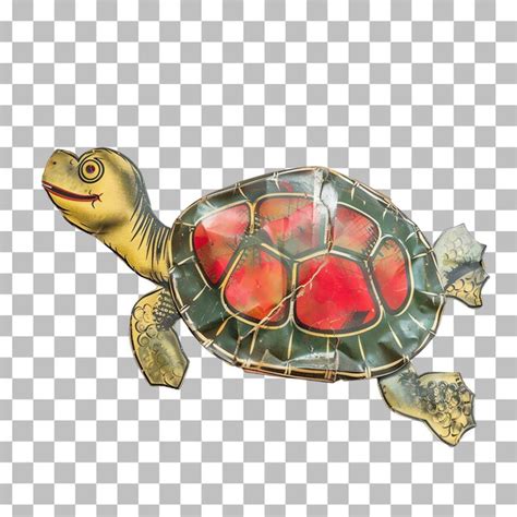 Premium Psd Vinatge Turtle Label For Junk Journal