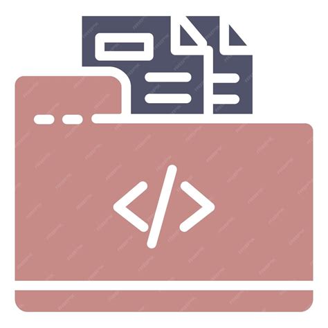 Premium Vector Coding Folder Icon