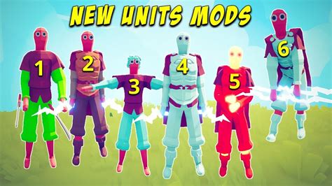 New 6 Units Mods 1v1 Totally Accurate Battle Simulator Modded Youtube