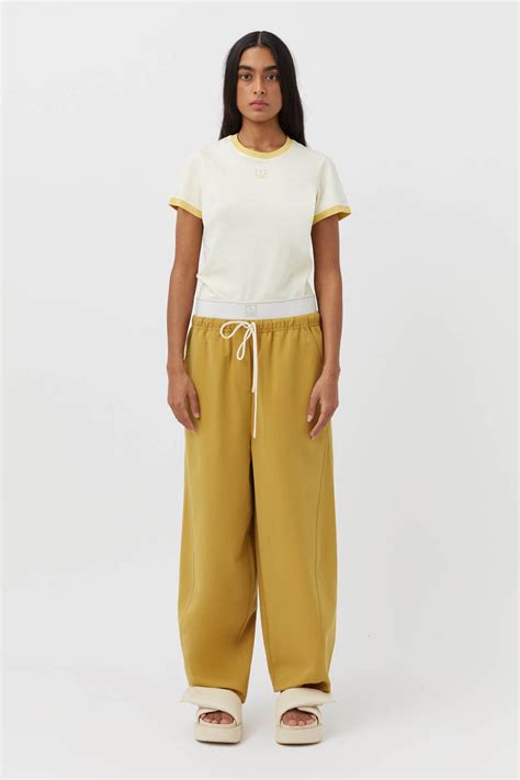 Lucia Monogram Pant In Cumin Brown Camilla And Marc® Official Candm