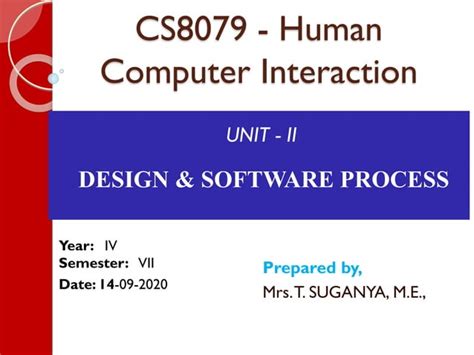 HCI U II HCI Software Process 1 Pdf
