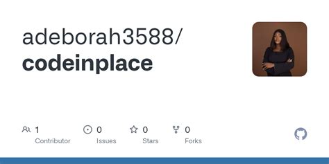 GitHub Adeborah3588 Codeinplace