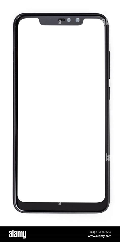 Modern Touch Screen Smartphone Isolated On White Background Stock Photo
