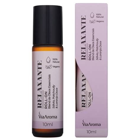 Oleo Essencial Relaxante Roll On 10ml Via Aroma 100 Puro Aromaterapia