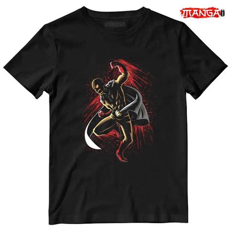 One Punch Man Shirt Saitama Badass Caped Baldy Anime Mangatee Artofit