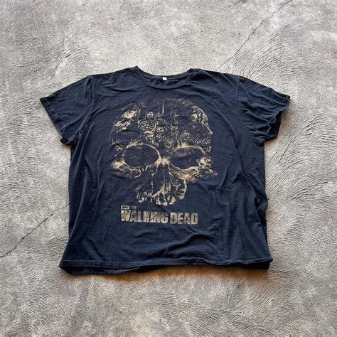 The Walking Dead Skull Tee Thewalkingdead Washed Depop