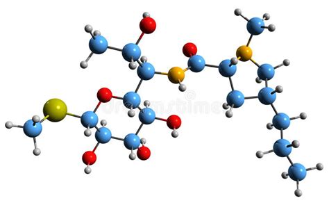 3d Image Of Lincomycin Skeletal Formula Stock Illustration