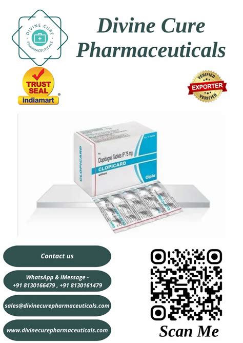 Clopidogrel 75mg Tablets At ₹ 210stripe In Ghaziabad Id 2853218989797