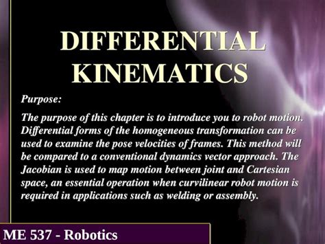Pptx Differential Kinematics Robotic Dokumen Tips