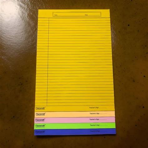 Florocraft A4 Size Multi Color Ruled Sheets 120 Gsm 25 Sheet Packet For School Projects