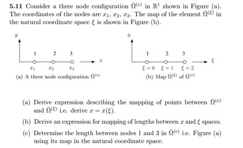Solved Consider a three node configuration Ωˉ e in R Chegg