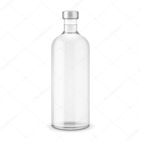 Glass Vodka Bottle With Silver Cap Stock Vector Image By ©gruffi 33388177