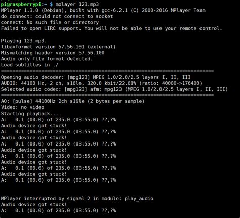 Bluetooth Raspberry Use Mplayer Meet Audio Device Got Stuck Stack