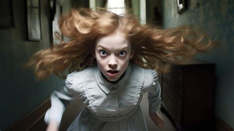 Boneca Viva Assustadora E Ultra Realista Menina Correndo Ao Estilo De Tim Burton Foto Premium