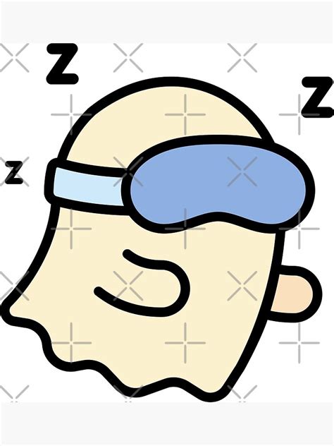 Sleeping Cute Ghost Poster By Raft Redbubble