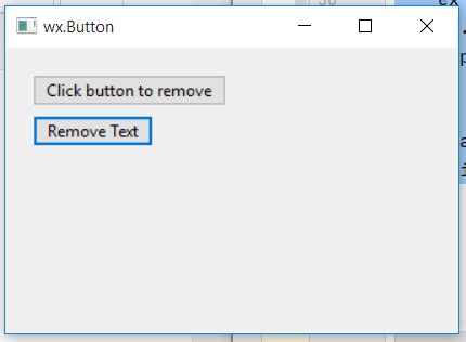 wxPython Détruire le widget de bouton à laide de la fonction Destroy
