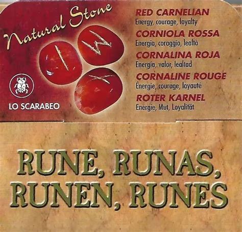 Runas Cornalina Roja Natural Stone Lo Scarabeo Mercadolibre