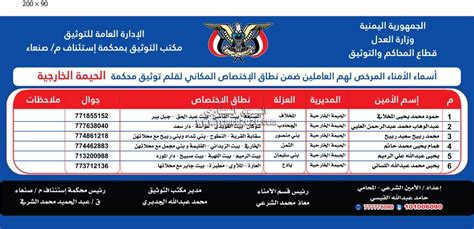 الامناء الشرعيين المعتمدين في اليمن محافظة صنعاء 2 اعلان 9