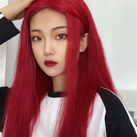 現貨速髮 】小紅書衕款漢服假髮男女長直髮cos酒紅色中分劉海網紅及腰黑古風演出全頭套 蝦皮購物