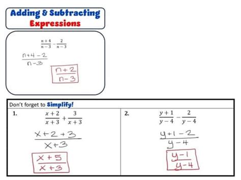 Adding And Subtracting Polynomials Simplifying Polynomial Expressions