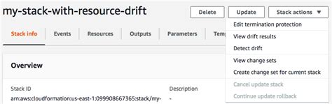 在整个 CloudFormation 堆栈上检测偏差 AWS CloudFormation