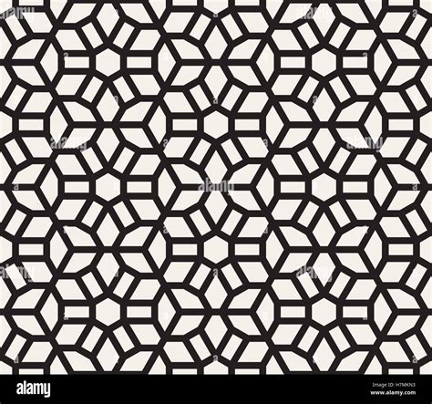 Vector Seamless Black And White Lines Grid Pattern Stock Vector Image And Art Alamy