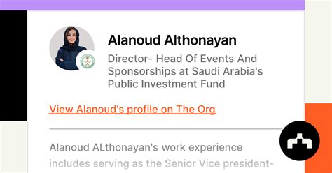 Alanoud Althonayan Director Head Of Events And Sponsorships At Saudi Arabias Public