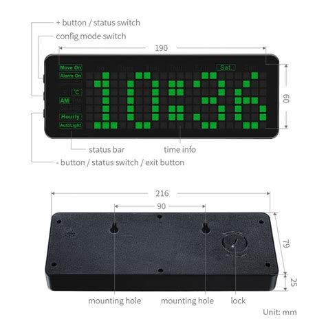 Waveshare Electronic Clock Green For Raspberry Pi Pico Ws 19695
