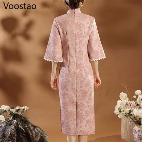 Chinese Style Cheongsam Dress Women Vintage Tradit Grandado